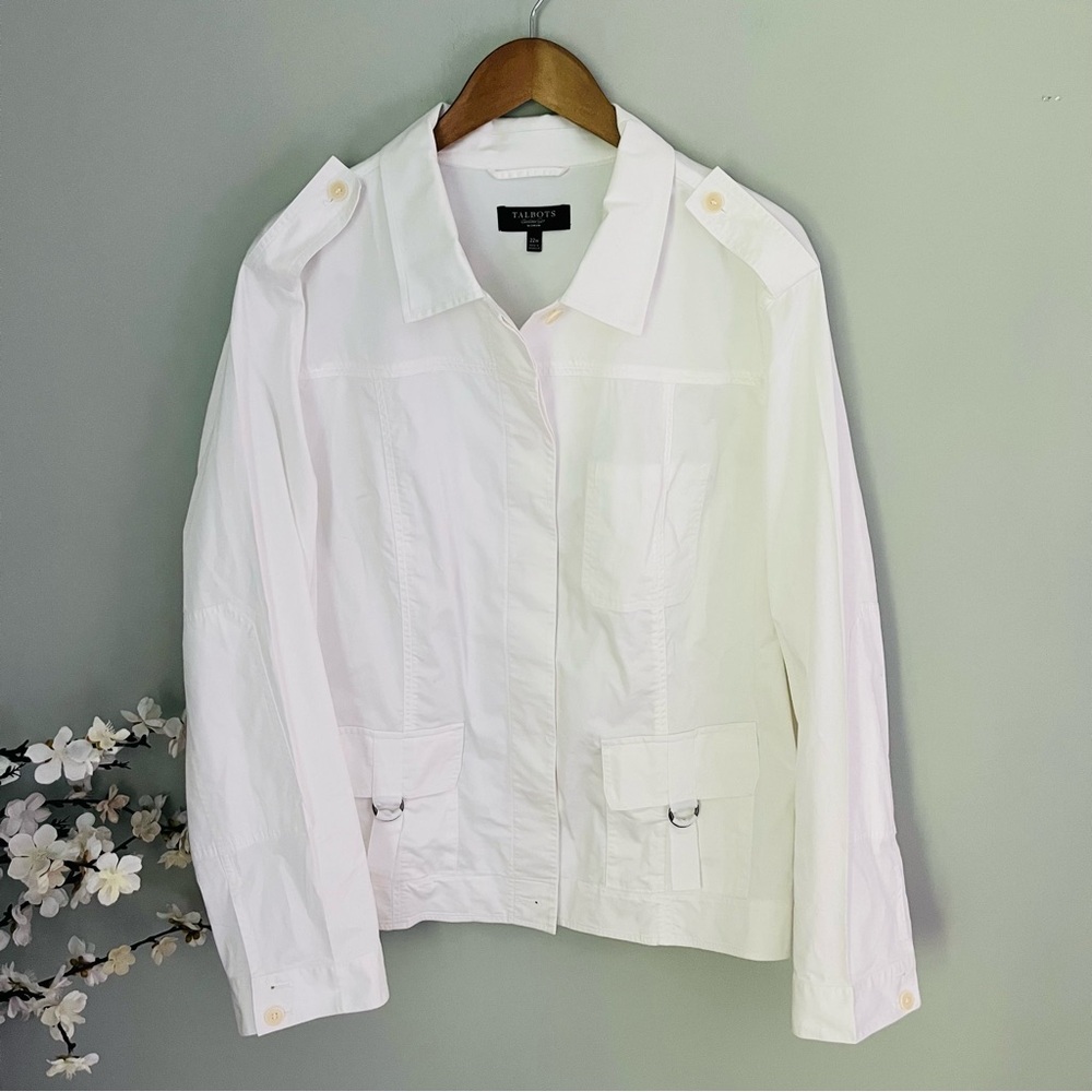 Talbots Woman Hidden Button Field Jacket Size 22w - Gem